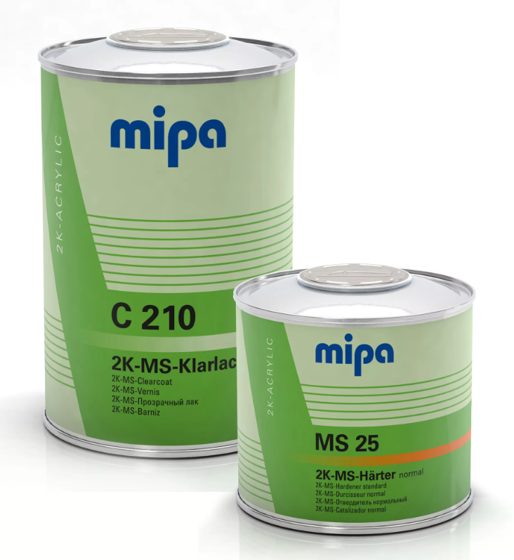 Mipa C210-25 Лак акриловый 2K 2:1 MS Clearcoat с отвердителем 1,5л